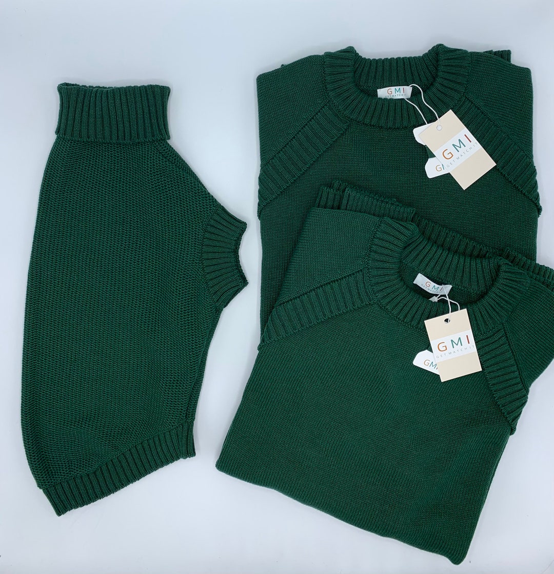 Cotton Matching Sweaters for Two Human and Pet //crew Neck Men/woman ...