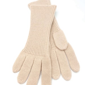 Pure Cashmere Women Gauntlet Gloves//knitted Cashmere Gloves//elegant ...