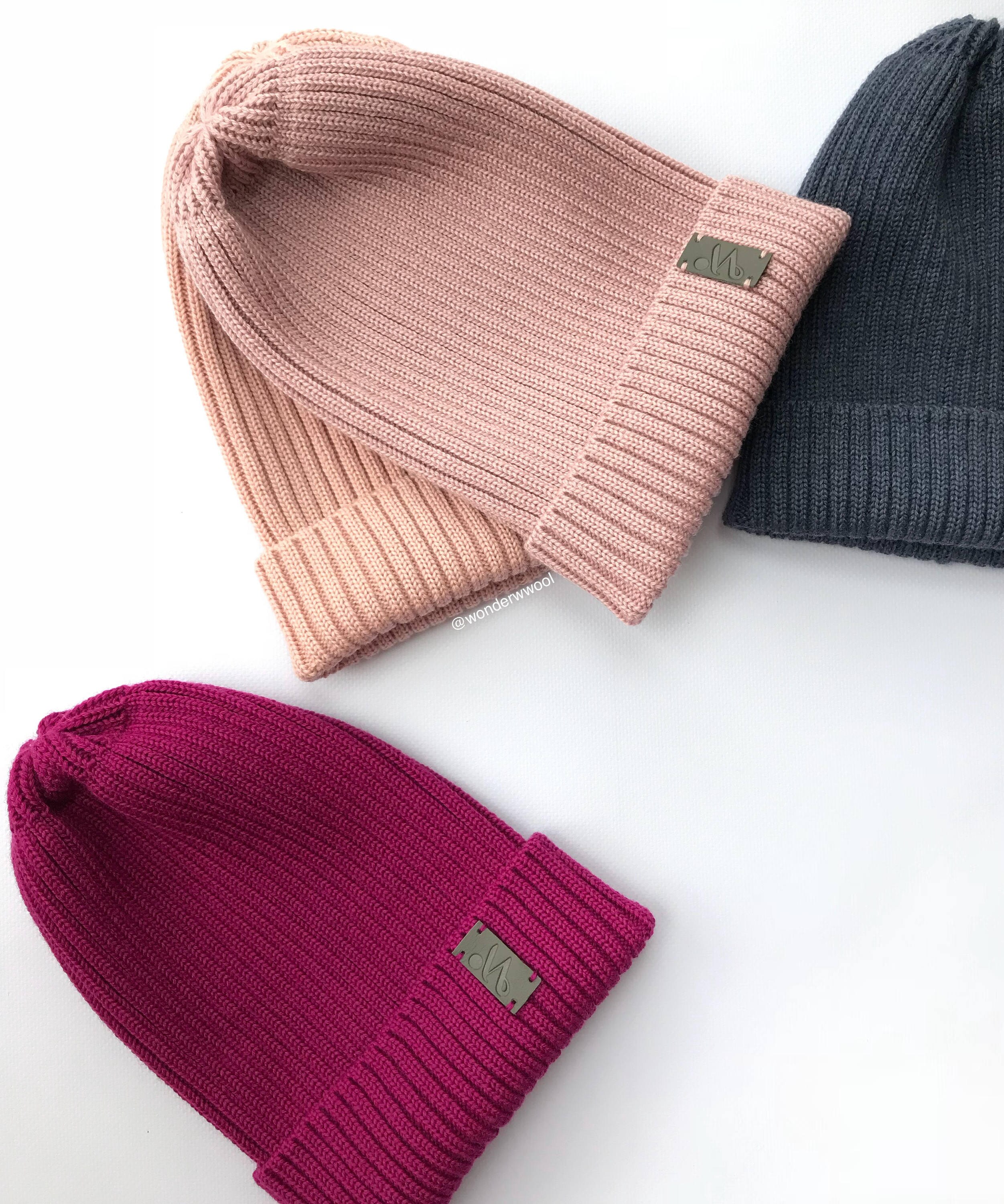 Knit wool beanie hat Unisex one size Accessories Beanie hat | Etsy