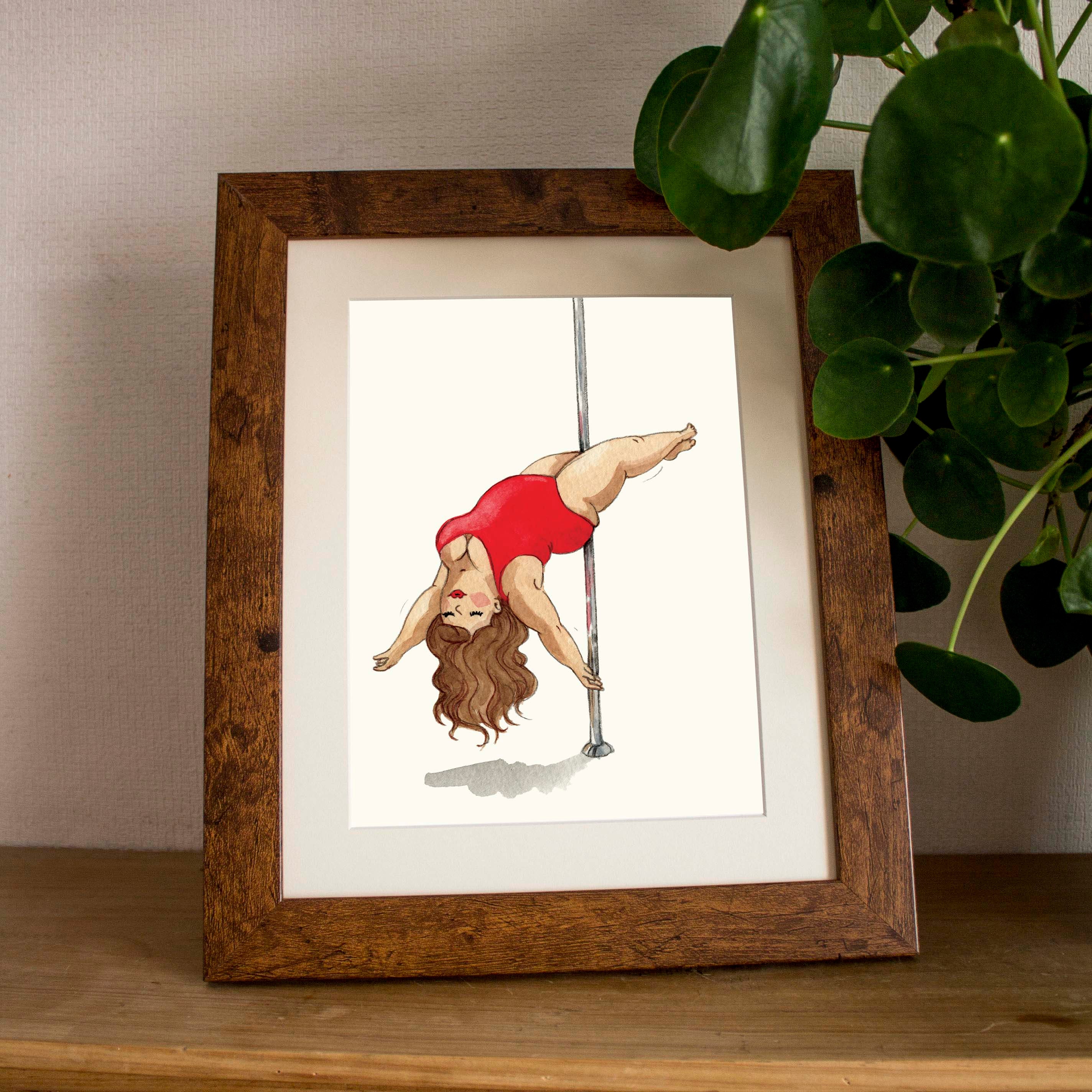 Pole Dancing Print Watercolour Painting Wall Art Pole - Etsy