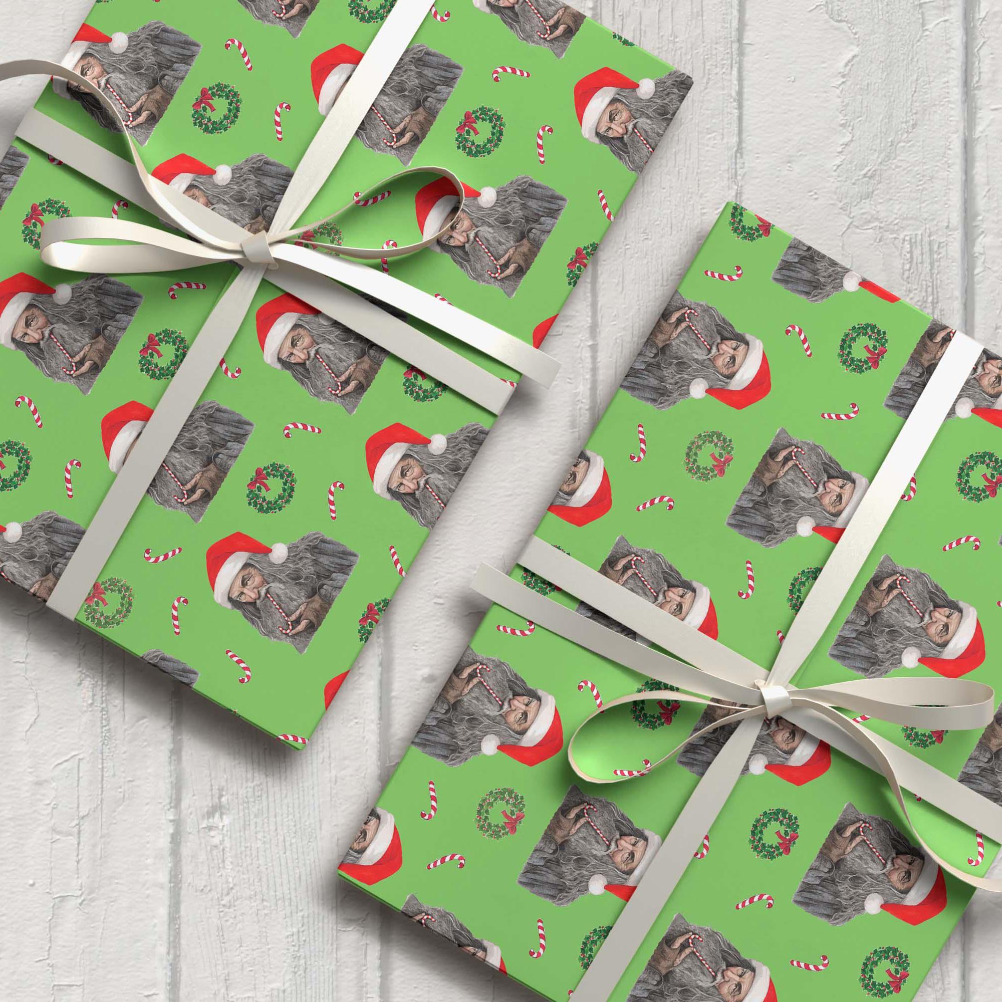Gandalf Christmas Wrapping Paper: LOTR Inspired Hand Drawn Illustration ...