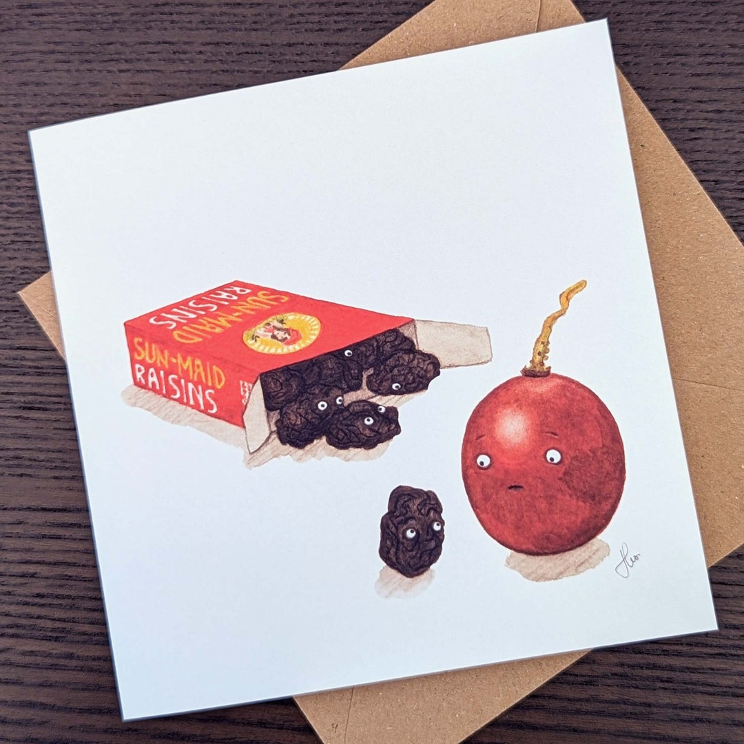 Funny Grape Watercolour Card: Quirky Dark Humour Greeting - Etsy
