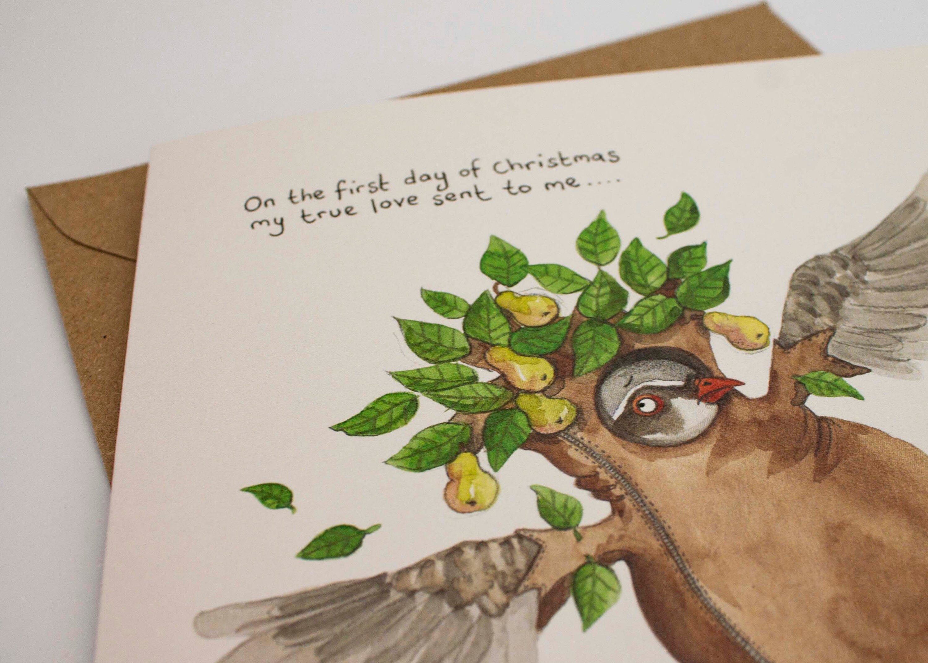 Partridge in a Pear Tree Christmas Card Funny Christmas Card - Etsy