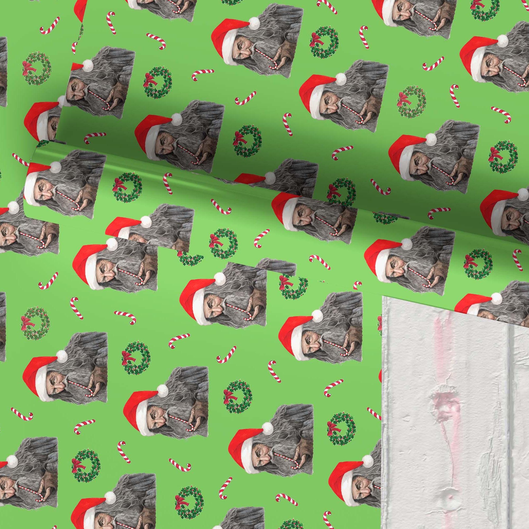 Gandalf Christmas Wrapping Paper: LOTR Inspired Hand Drawn Illustration ...