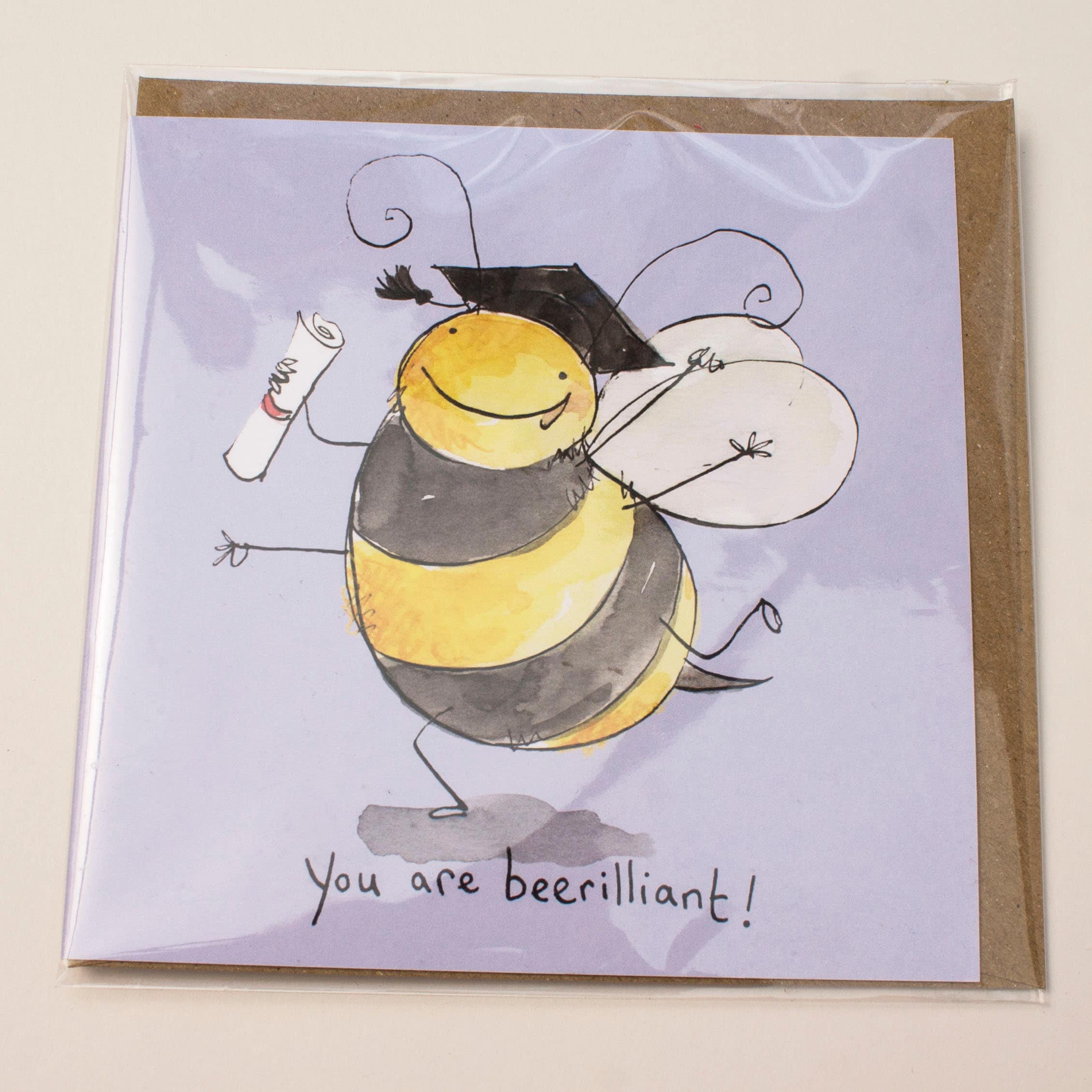 You Are Beerilliant Card Graduation Card Cute Bee Card: Bee - Etsy