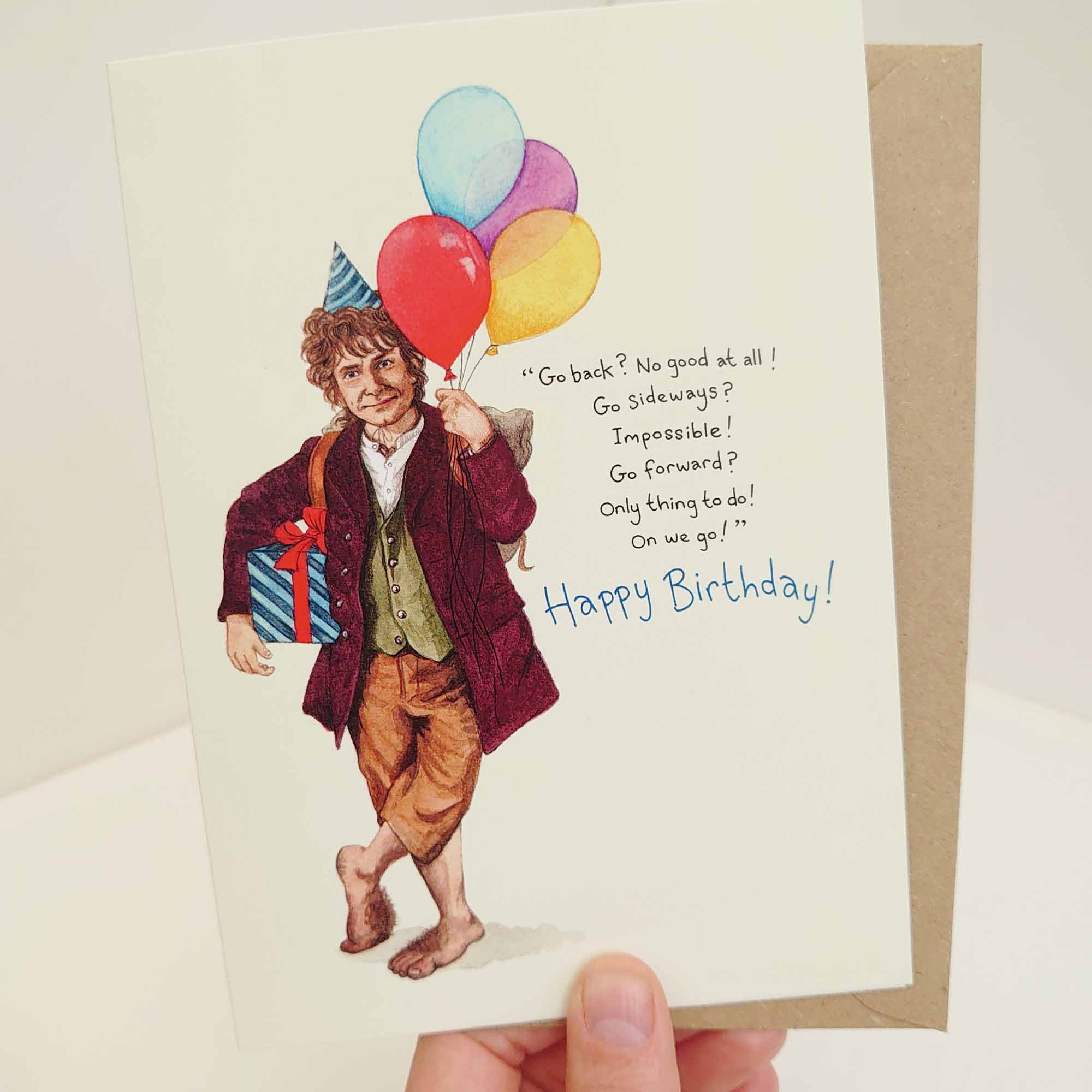 Bilbo Baggins Card Funny Birthday Card Hobbit Birthday Card | Etsy