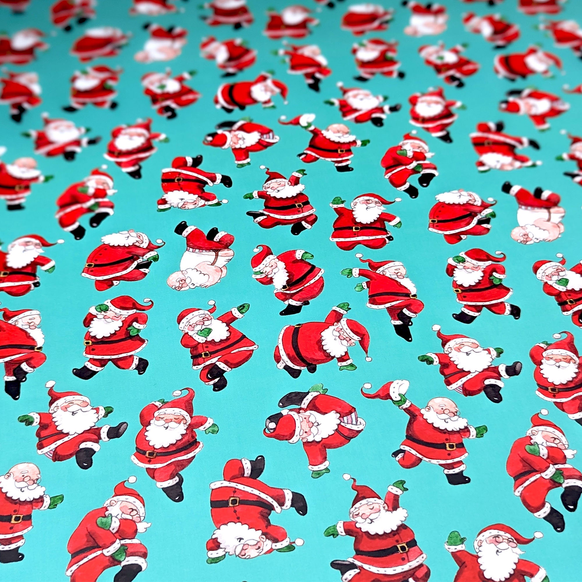 Christmas wrapping paper, Fun street dancing Santa wrapping paper sold ...