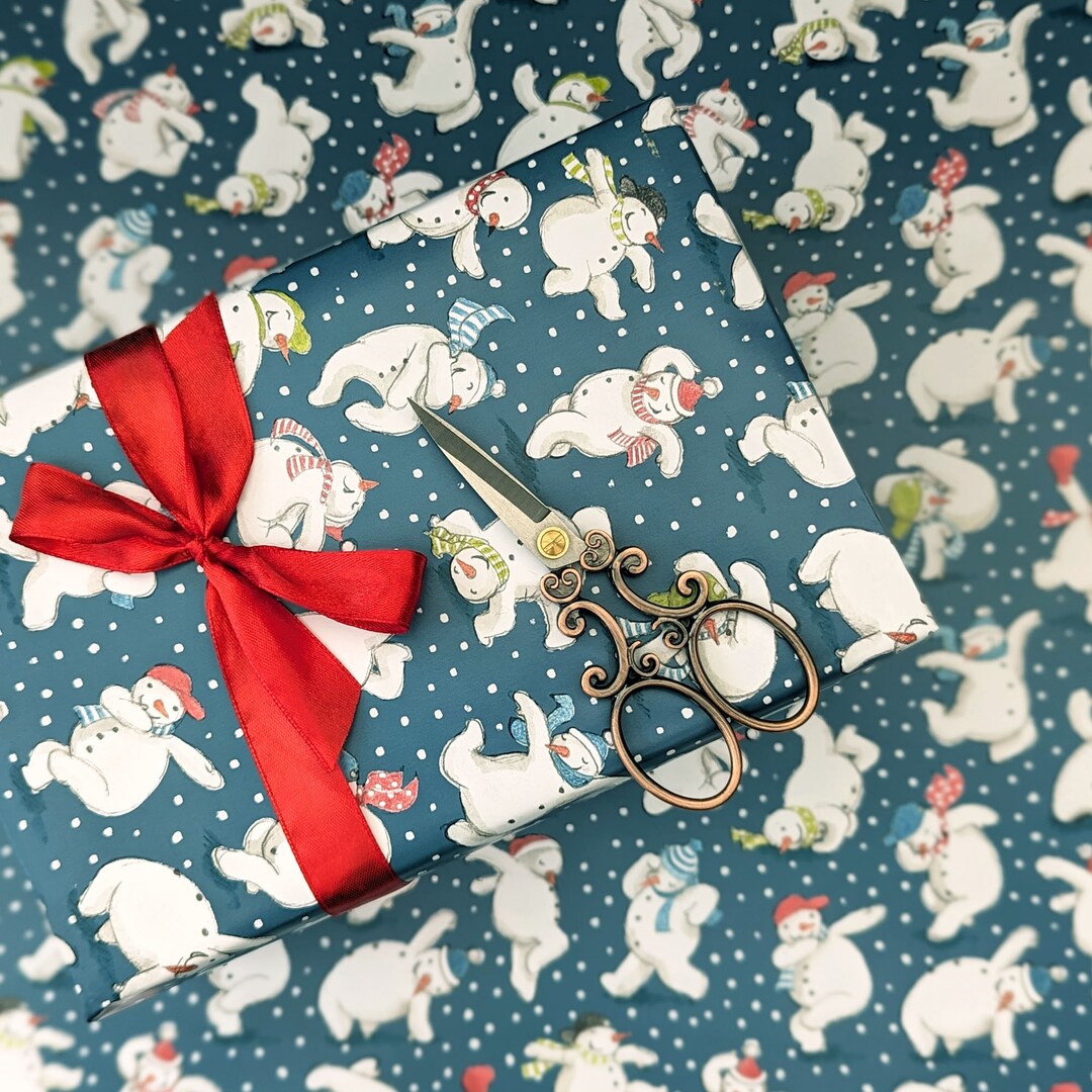 Street Dancing Snowman Wrapping Paper, Snowmen Gift Wrap, Break Dancing ...