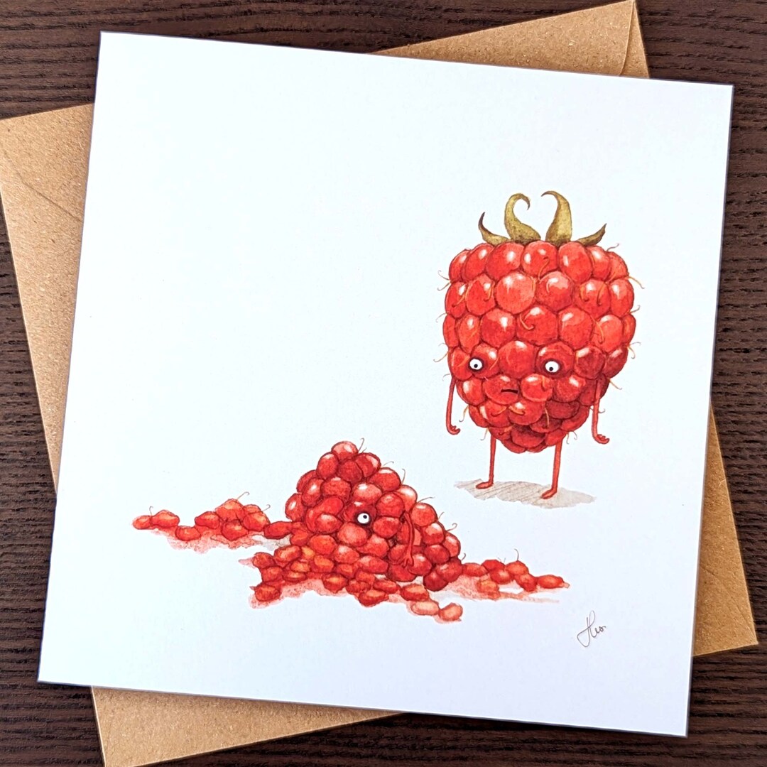 Funny Raspberry Greeting Card: Dark Humor, Any Occasion - Etsy