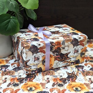 Dog Wrapping Paper, Quirky Wrapping Paper, Cute Dog Gift Wrap, Dog ...
