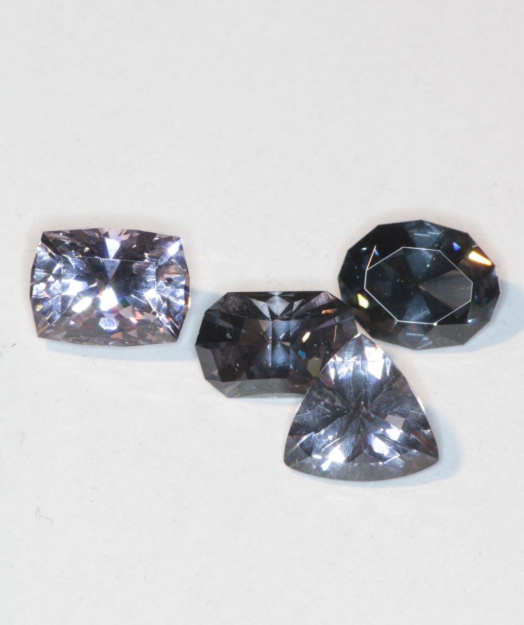 Grey Laser Garnet Cuts, Blue Purple Gray YAG, Platinum Silver Garnet ...