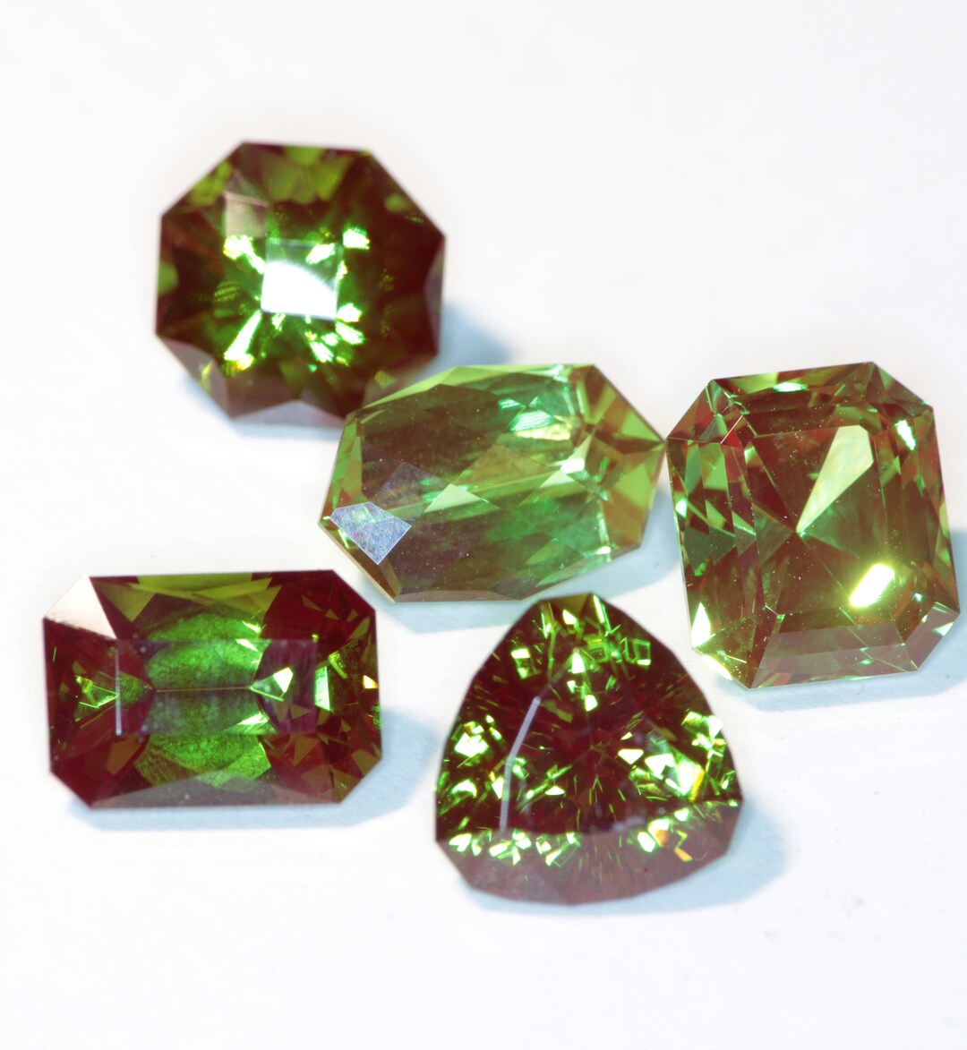 Christmas Garnets Loose Faceted Chromium YAG, You Select Synthetic Lab ...