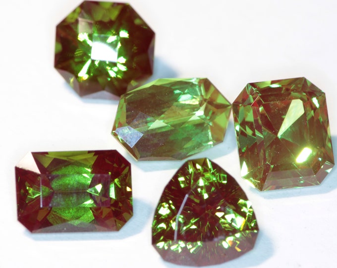 Christmas Garnets! Loose Faceted Chromium YAG, You Select! Synthetic ...