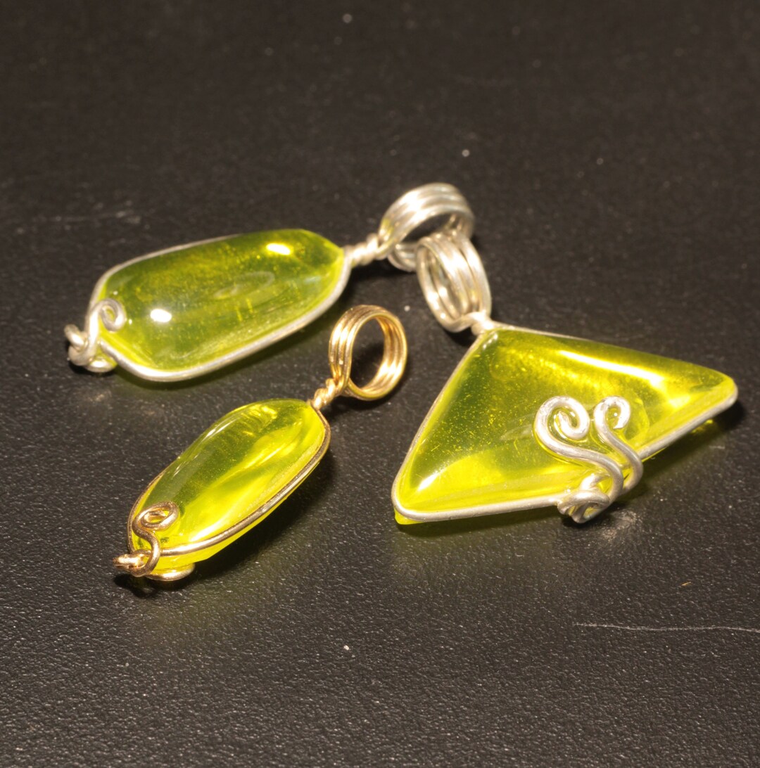 Glow in the Dark GAGG Lumogarnet Pendants in Sterling Silver - Etsy