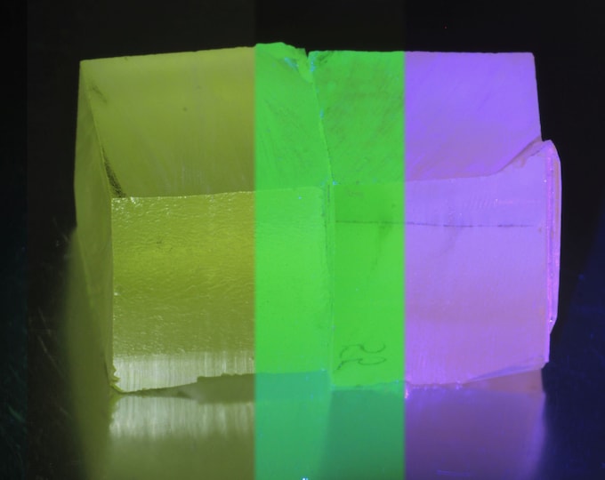 Ghost Garnet Facet Rough Aka Lab Prasiodymium Luag, Loose Fluorescent ...