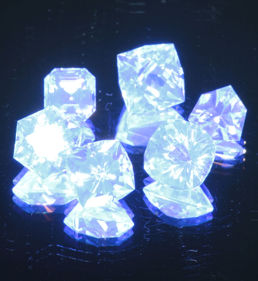 Faceted LYSO Loose Gems, You Select Synthetic Manmade Lutetium Yttrium ...