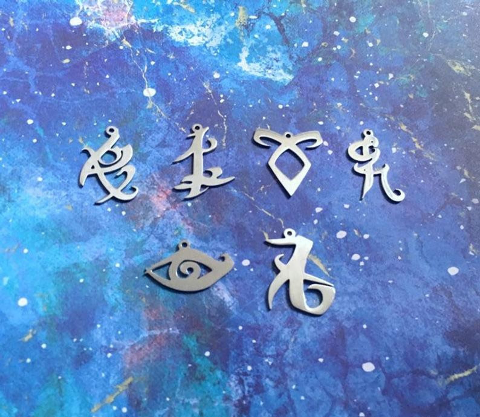 Shadowhunter Runes Necklace Parabatai Angelic Iratze | Etsy