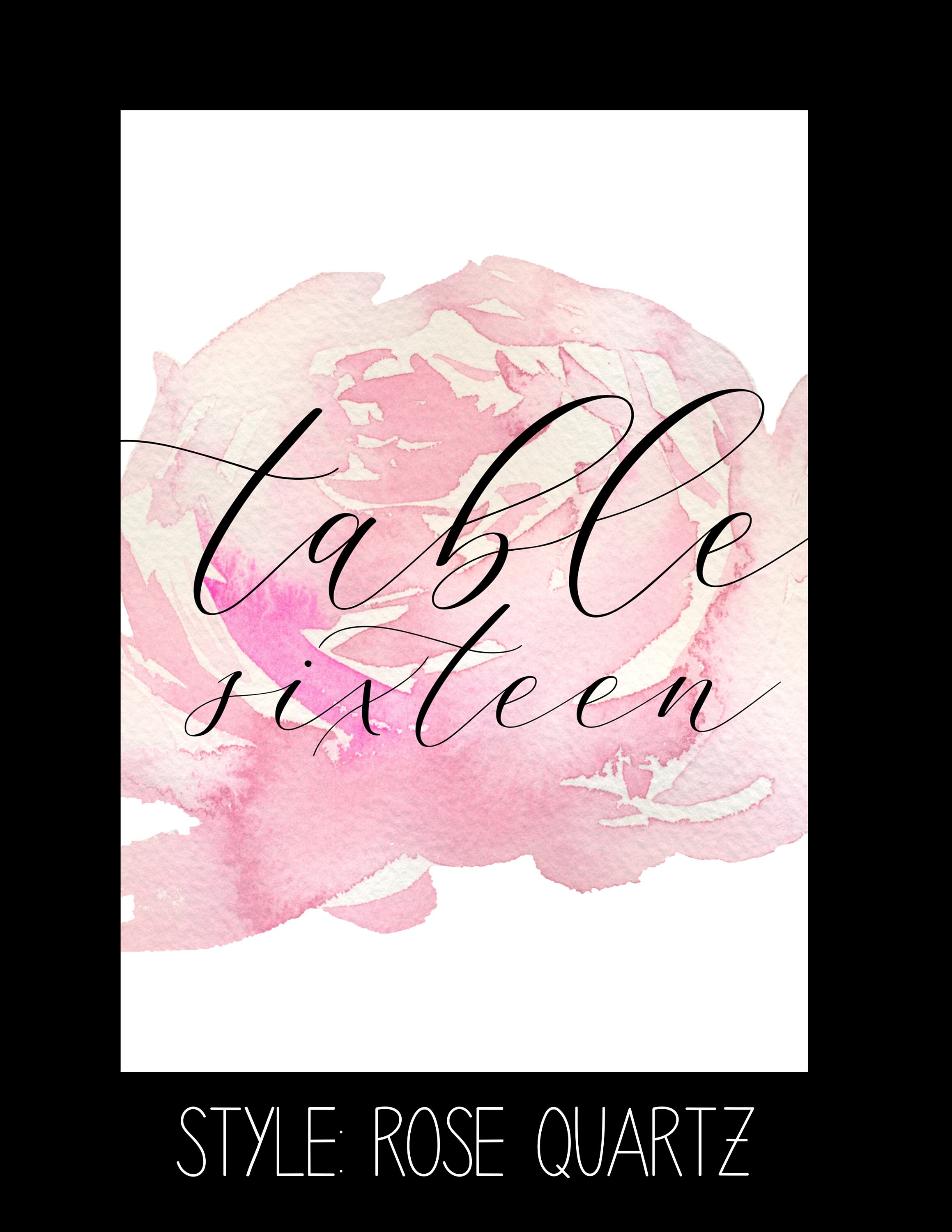 Floral Water Color Table Numbers- Wedding, Elegant, Trendy, Hand ...