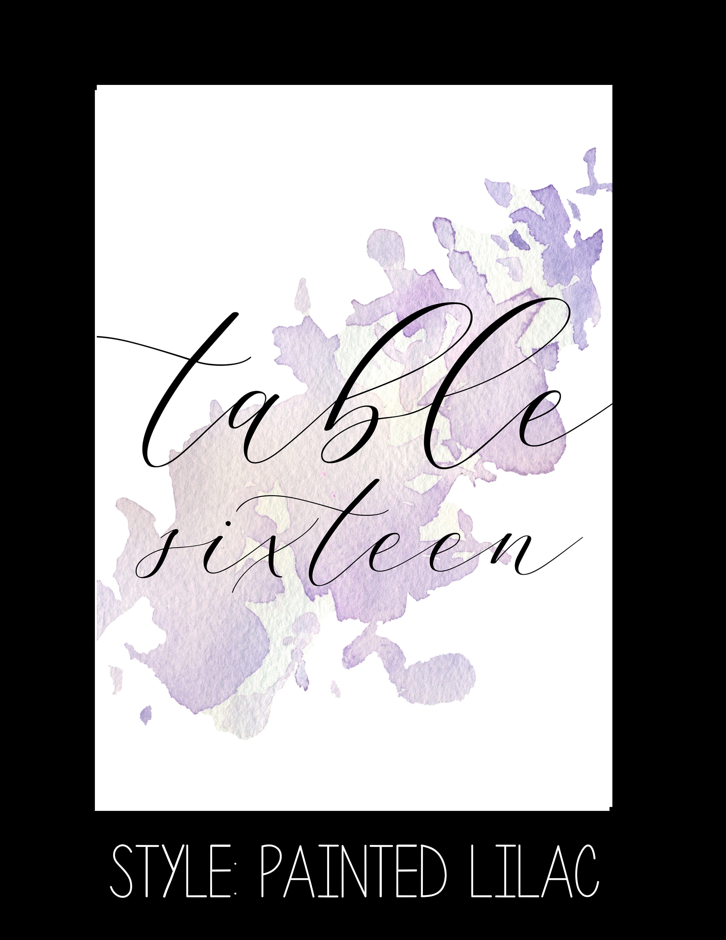 Floral Water Color Table Numbers- Wedding, Elegant, Trendy, Hand ...