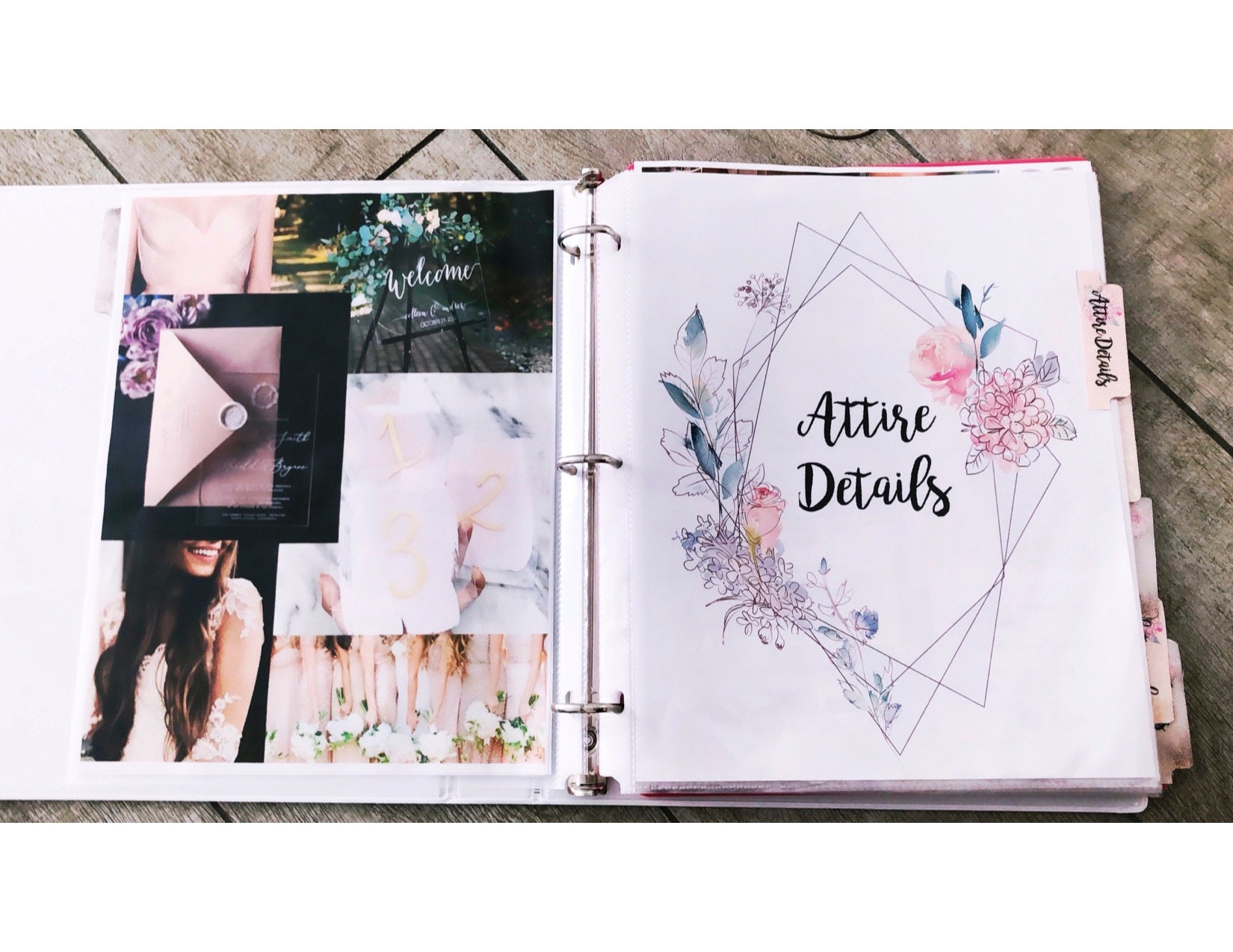 Wedding Planning Binder / Planner Title Pages / Dividers / Sections ...