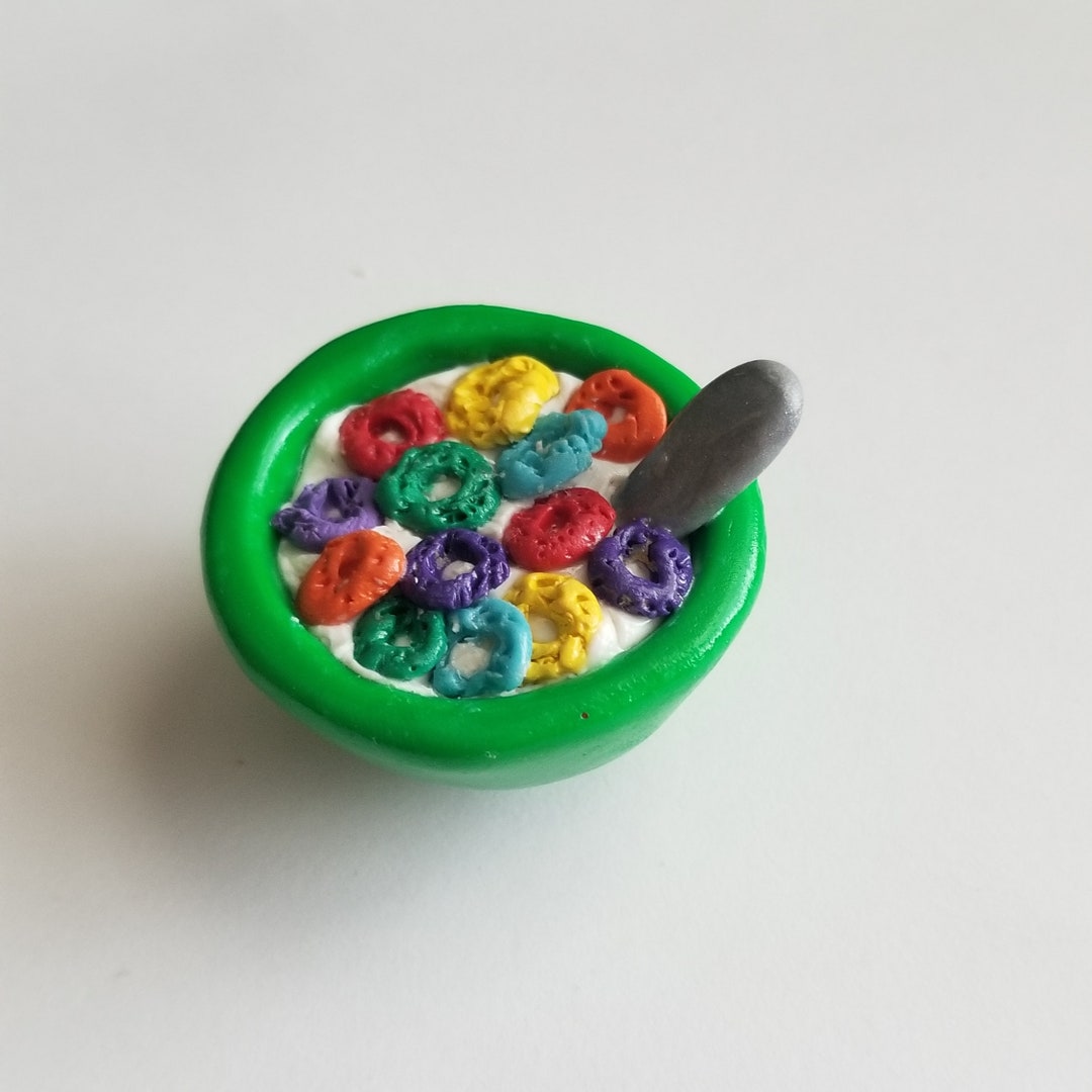 Miniature Fruity Circles Cereal Bowl Magnet. - Etsy
