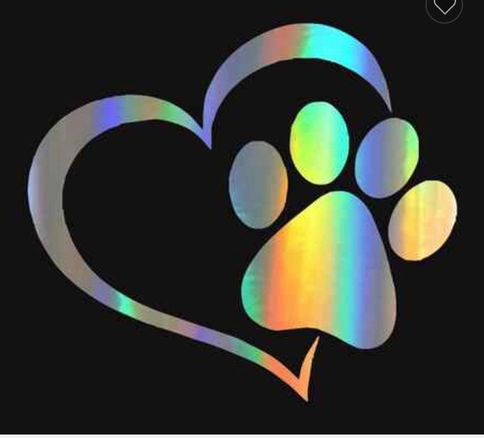 Dog Paw Car Sticker - Etsy