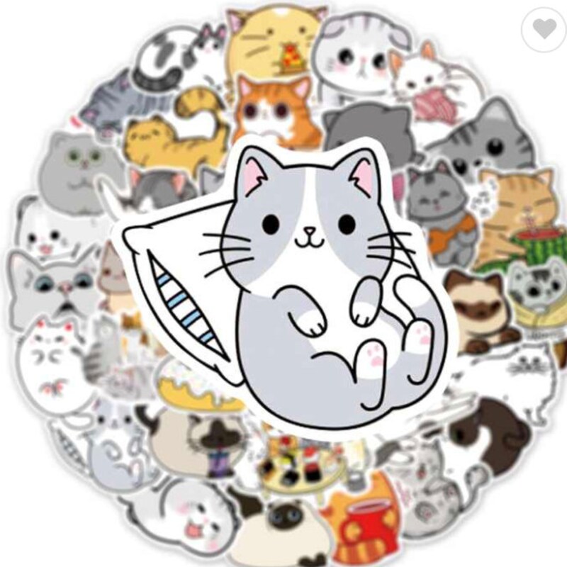 Cute Cat Stickers - Etsy