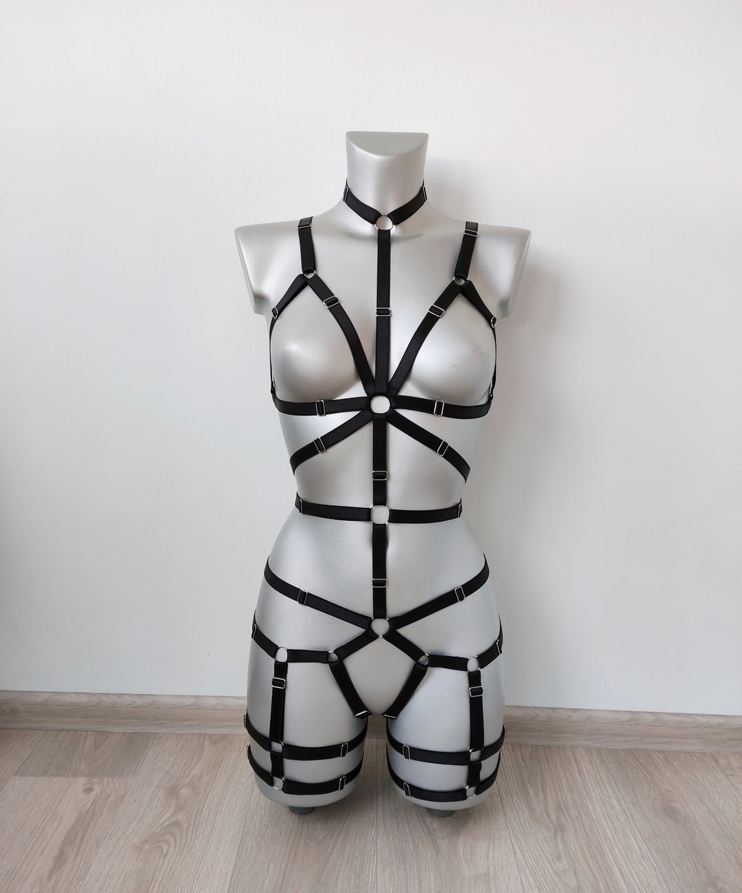 Full Body Harness Set, Body Cage Harness Outfit, Chest Harness, Woman Harness, Rave Outfit Woman ...