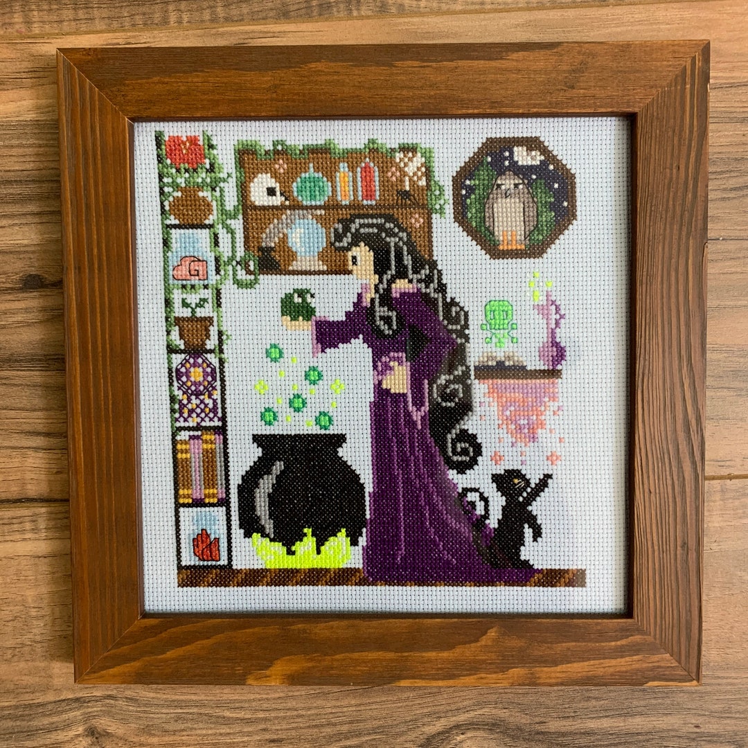 Frog Witch Cross Stitch Pattern | Halloween Witch | Froggy | Cute ...