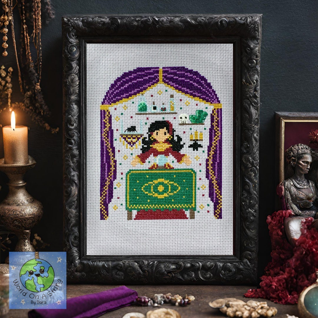 See the Future Cross Stitch Pattern | Fortune Teller Cross Stitch ...