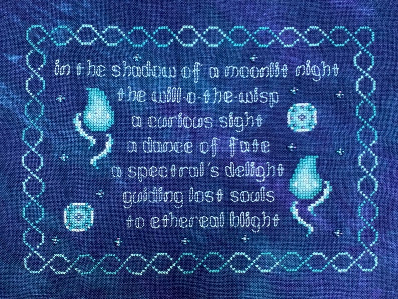 Ethereal Blight Cross Stitch Sampler | Fantasy Cross Stitch | Will-o ...