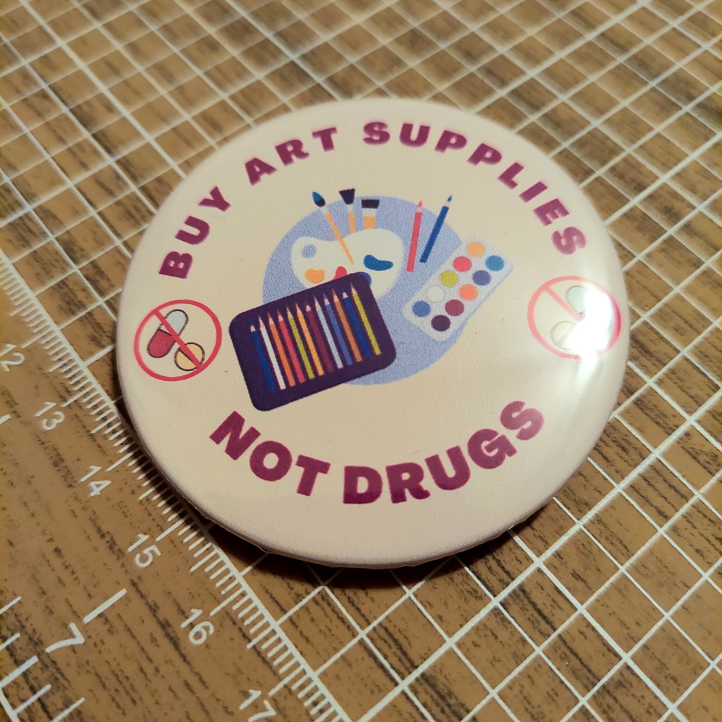 Buy Art Supplies Button - Etsy
