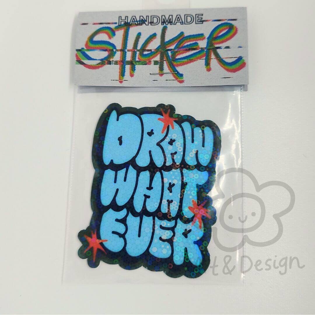 Draw Whatever Holographic Sticker - Etsy