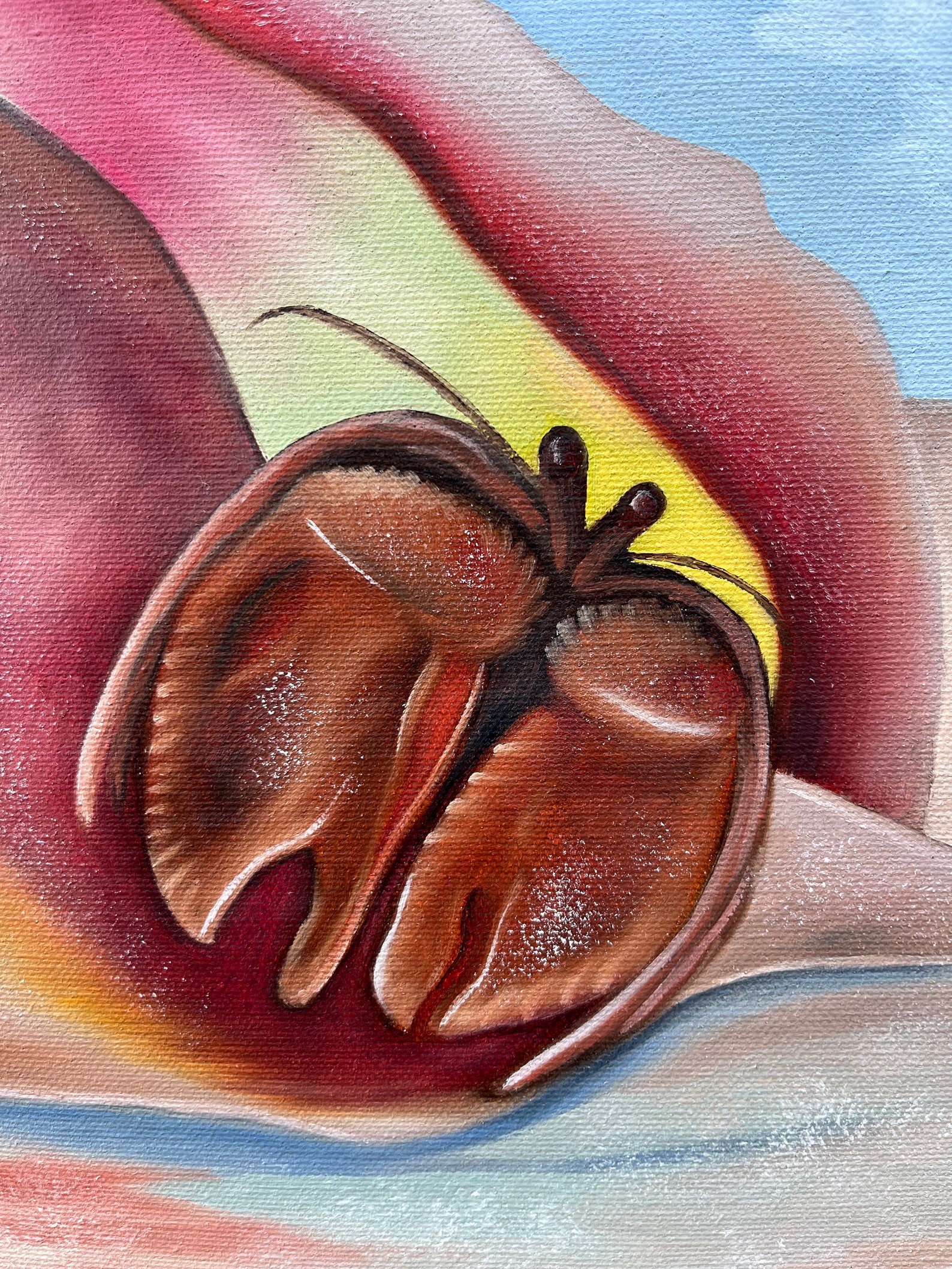 Crab Oil Painting Colorful Crab Oil on Canvas Beach Painting - Etsy