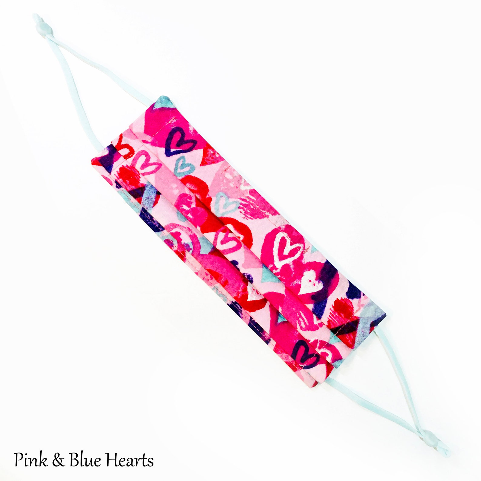 Valentine Day Heart Face Mask, Nose Wire, Optional Filter Pocket, 100% ...