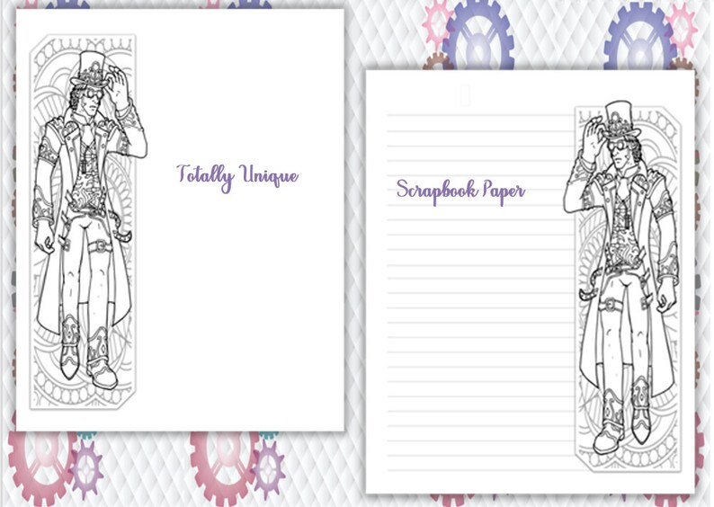 Steampunk Letter Writing Stationery Instant Printable Set 8 Sheets ...