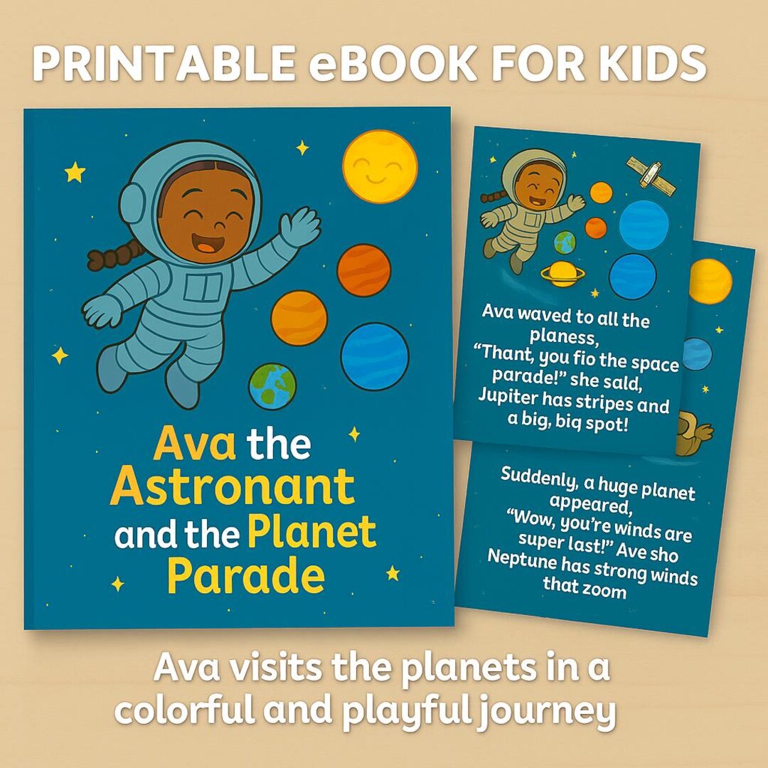 Printable Ebook for Kids – Ava the Astronaut and the Planet Parade ...