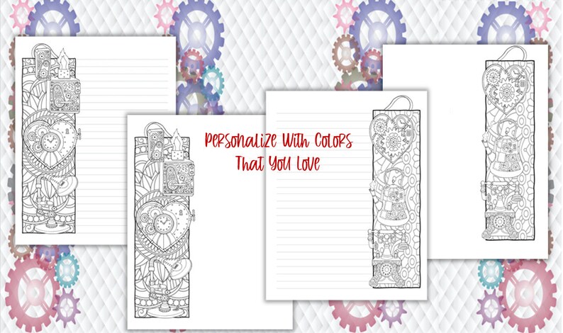 Steampunk Letter Writing Stationery Instant Printable Set 8 Sheets ...