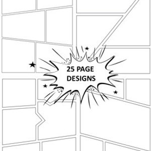 DIY Comic Book Kit Templates With 26 Different Comic Book Page Template ...