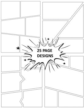 DIY Comic Book Kit Templates With 26 Different Comic Book Page Template ...