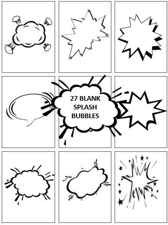 DIY Comic Book Kit Templates With 26 Different Comic Book Page Template ...