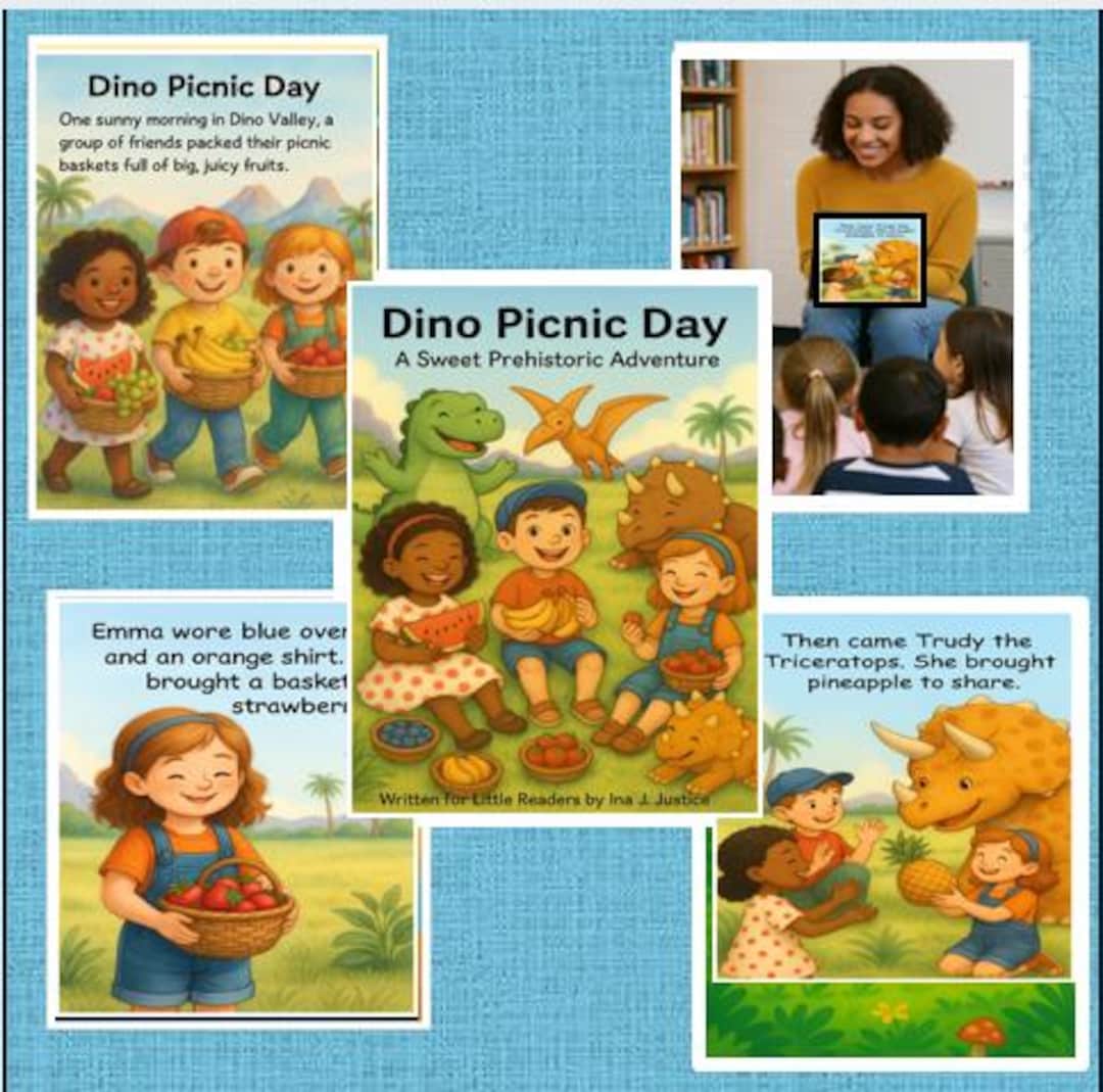 Dino Picnic Day – Printable Dinosaur Book for Toddlers | Bonus Wall Art ...