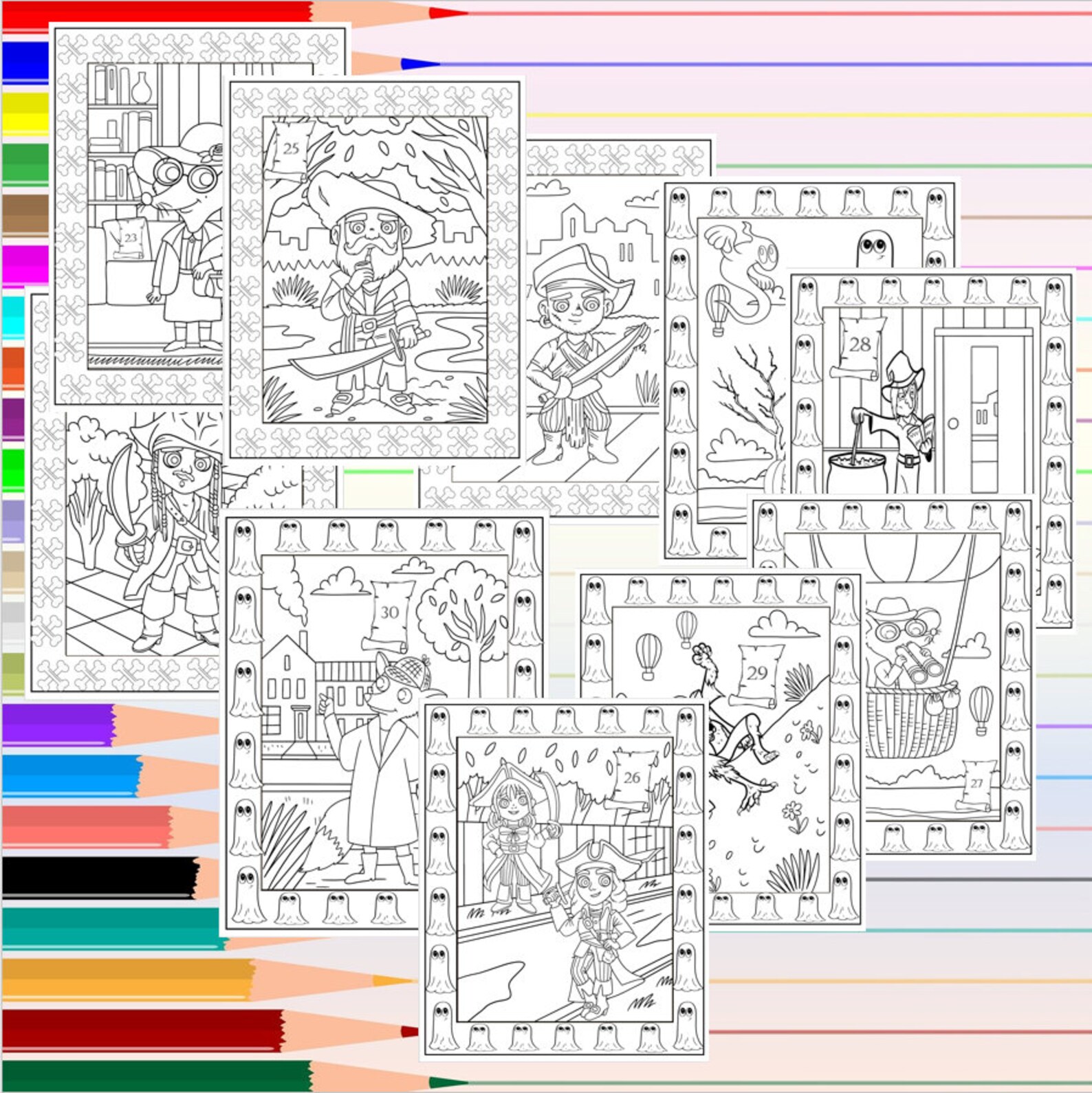 31 Days of Halloween Coloring Pages for Kids of All Ages, Printable ...