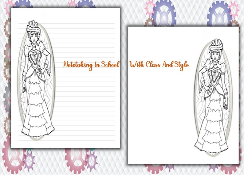 Steampunk Letter Writing Stationery Instant Printable Set 8 Sheets ...