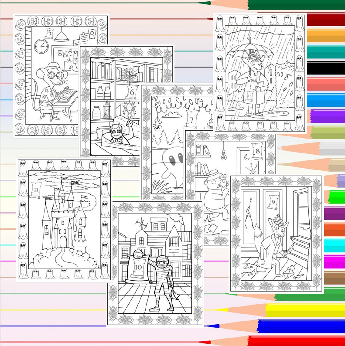 31 Days of Halloween Coloring Pages for Kids of All Ages, Printable ...