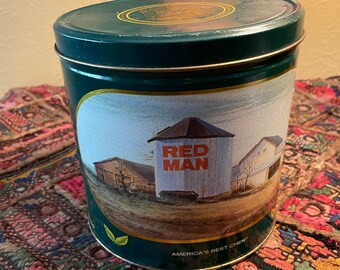 Red Man Tin | Etsy