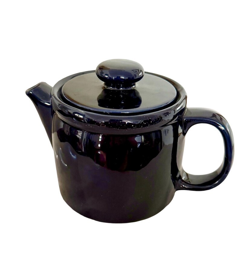 1940s Mccoy Pottery Teapot Cobalt Blue Mid Century Modern - Etsy