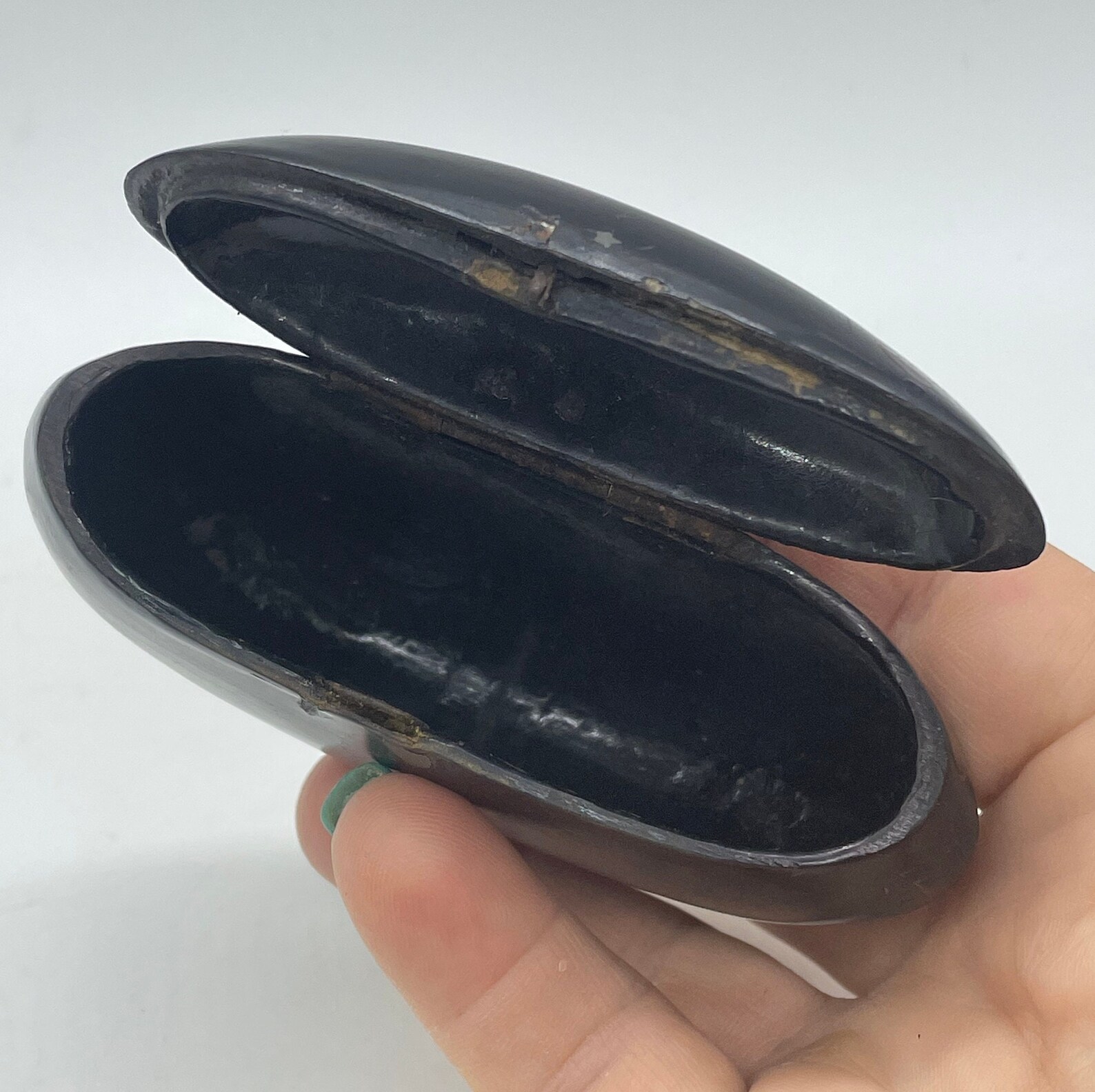 Revolutionary War Era Black Snuff Box Papier Mache Black Lacquer - Etsy