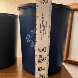 Vintage Tupperware Canister Set of 4 Dark Blue - Etsy