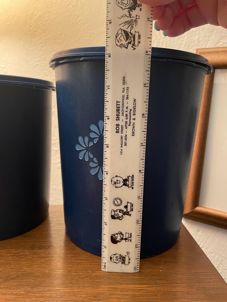 Vintage Tupperware Canister Set of 4 Dark Blue - Etsy